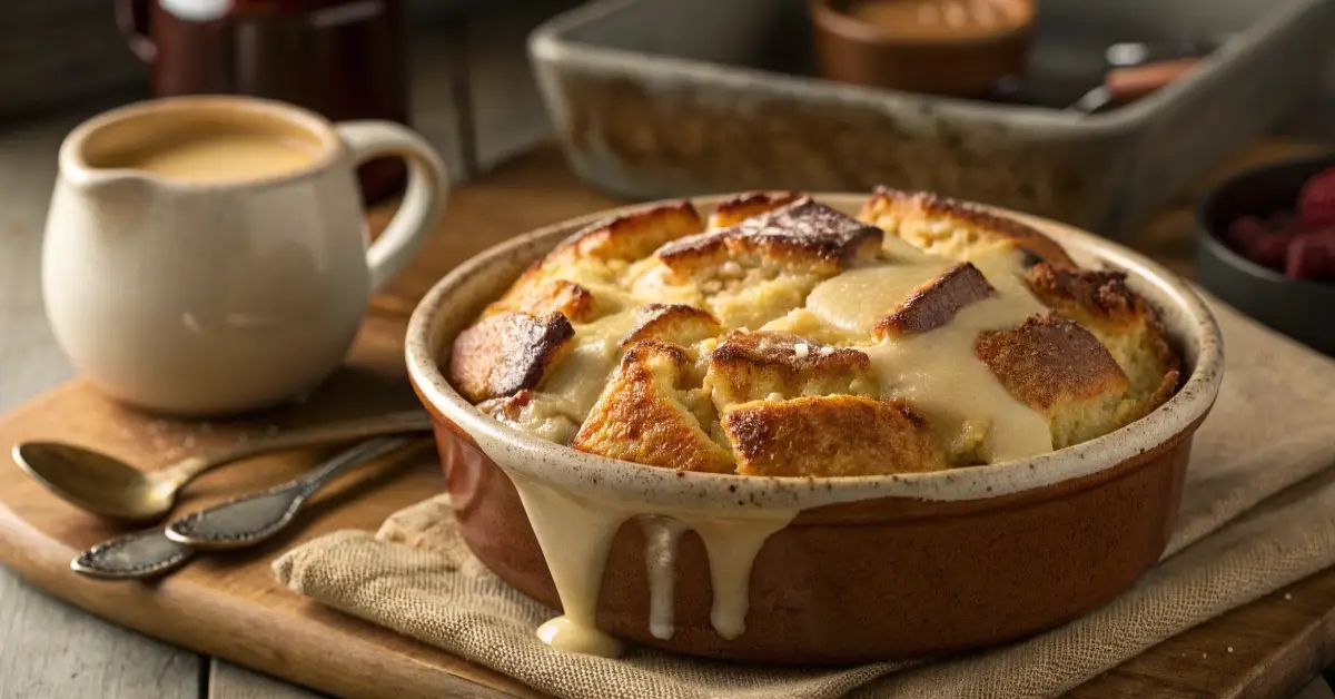 Old-Fashioned Bread Pudding with Vanilla Sauce – 5 best Easy Steps to ...